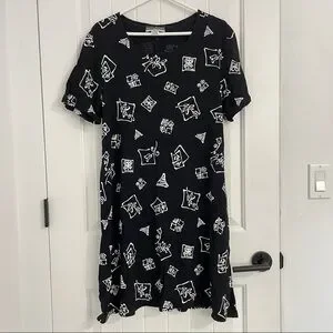 Notations | Dresses | Vintage Notations Motif Prints Short Sleeves ...